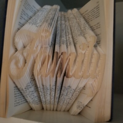 Custom Folded Book Art, Choose a Name or Word, up to 12 Letters - Etsy