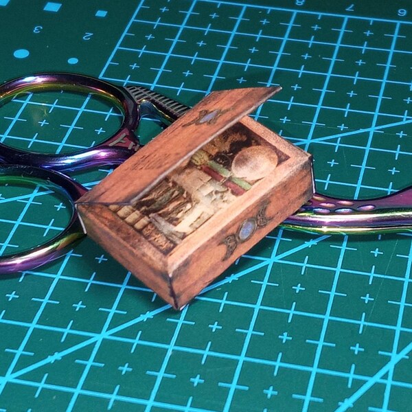 Witch Magic Box Set, Scale 1:12, Miniature Dollhouse, Wicca Tools and ...