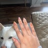Crystal Flower Press on Nails, Chic White & Gold on Fake Nails, 3D Gel ...