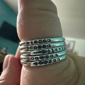 Name Ring Stackable Name Ring Personalized Custom Name Ring - Etsy
