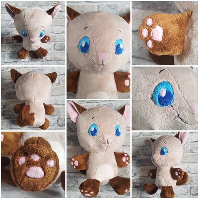 Plush Sewing Pattern PDF Cat Stuffed Animal Kawaii Easy Kitten Cute ...