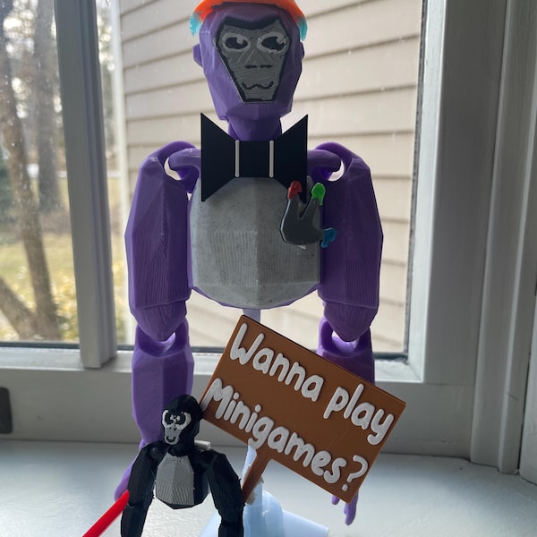 Large Gorilla Tag Flexible Action Figure, Custom Color - Etsy