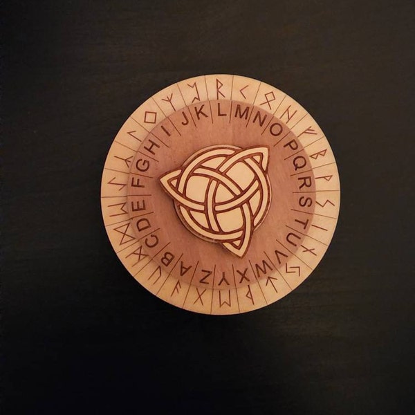 Runes Cipher Wheel for Escape Rooms - Decoder Disk - Laser Engraved ...