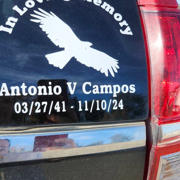 Fishing in Loving Memory Car Decal, Fisherman Memorial Car Decal - Etsy