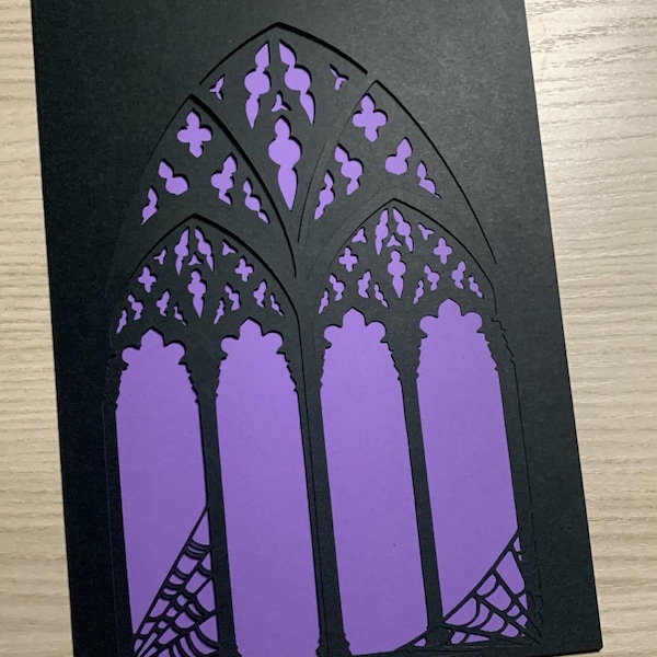 Gothic Arch Greeting Card | Handmade Church Window Alternative Bridal ...