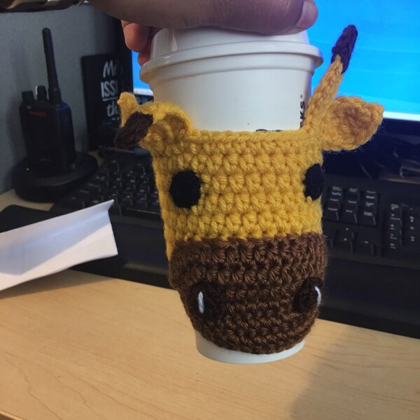 Giraffe Coffee Cozy - Giraffe Animal Coffee Cup Warmer - Choose Your ...