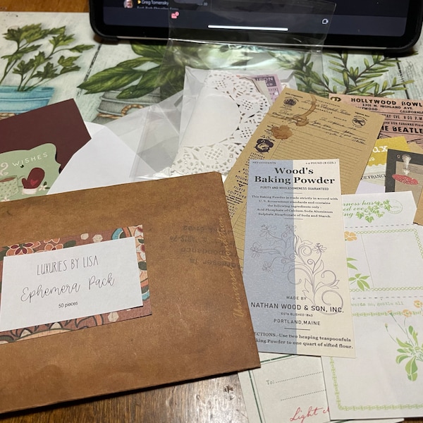 Junk Journal Ephemera Pack | Vintage Collage | Scrapbooking | Journal ...