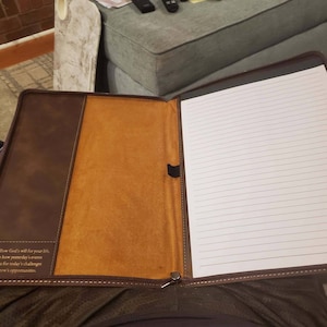 Personalized Refillable Portfolio, Custom Portfolio With Zipper, Custom ...