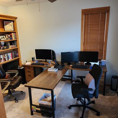 Double Desk, Rustic T-shaped, Couples Desk - Etsy