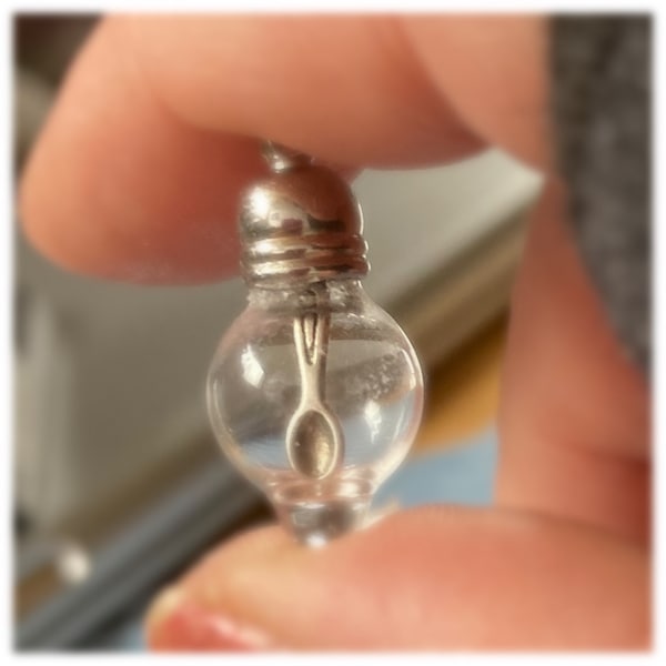 Glass Vials Pendants W/ Round Metal Caps 5mm Lantern (miniature/small ...