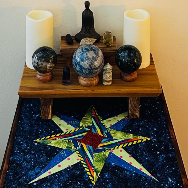 2 Altar Table Set, Straight Side 2 Tier Altar Tables, Teak Wood ...