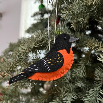 Felt Bird Collection Set of 6 Handmade Birds Ornaments Christmas Soft ...