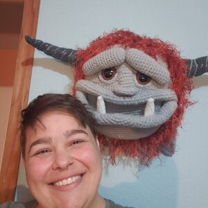 Huge Crochet Fluffy Monster Trophy Head, PDF PATTERN ONLY, Amigirumi ...