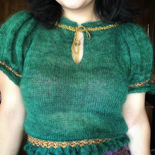 Folklore Ruffle Top Knittingpattern, Digital PDF - Etsy
