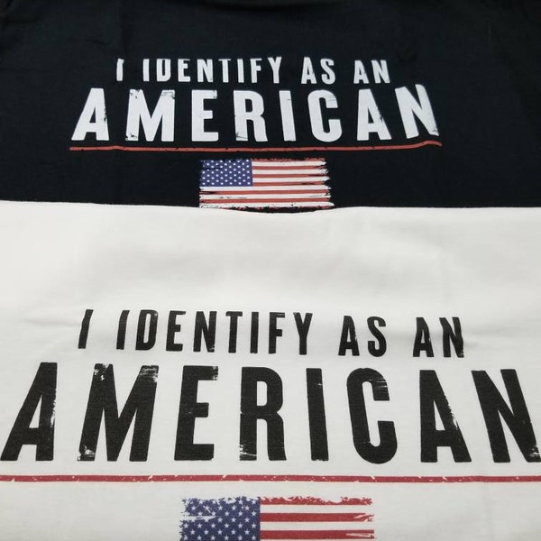 I Identify as an American T-shirt USA Patriotic T-shirt Gifts for Dad ...