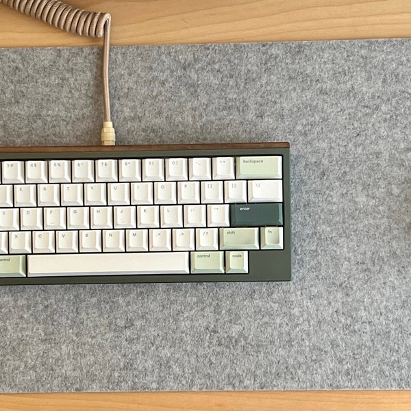 Wool Mousepad Wool Felt and Cork Mouse Pad, Antimicrobial Merino Wool ...