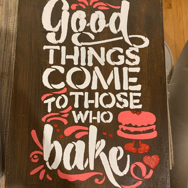 Good Things Baking Cooking Kitchen Stencil - Cooking Stencil, Baking ...