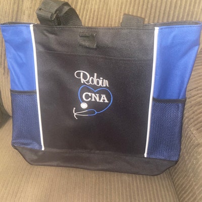Personalized Monogrammed CNA Tote Bag Nurse Gift Nursing Student Gift ...