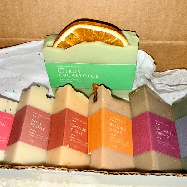 Handmade Scented Soap Bar: Dragon Fruit, Pomegranate, Citrus Eucalyptus ...