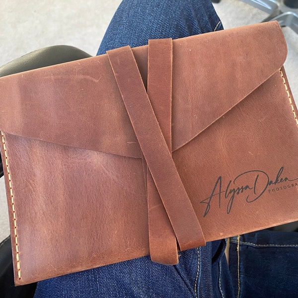 Leather Photo Envelope – 6x8 in (15x21 Cm) Personalized Holder ...