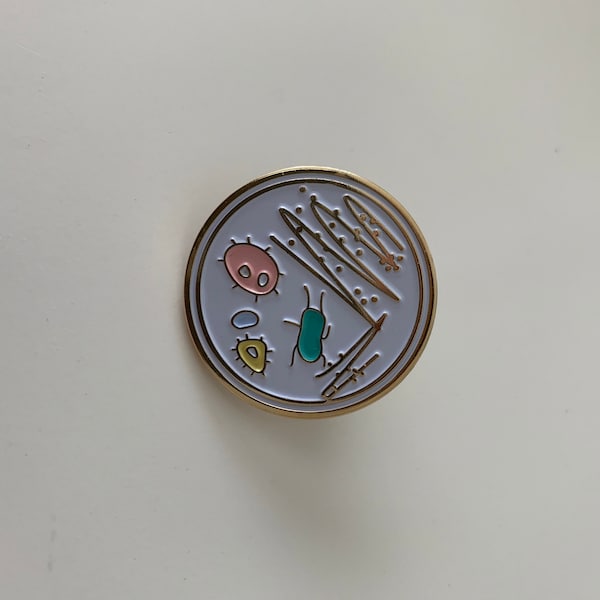 Pastel Petri Dish Enamel Pin / Microbiology Agar Art / Bacteria Microbe ...
