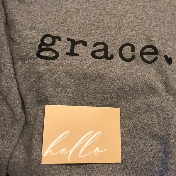 Saved by Grace. GRACE Sweatshirt. Christian Apparel. Grow in Grace ...