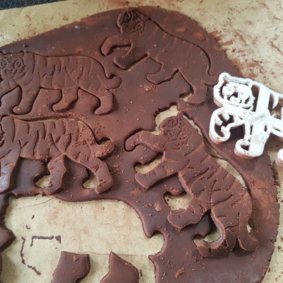 Tiger Face Cookie Cutter Biscuit Fondant Clay Cutters Animal Wildlife ...