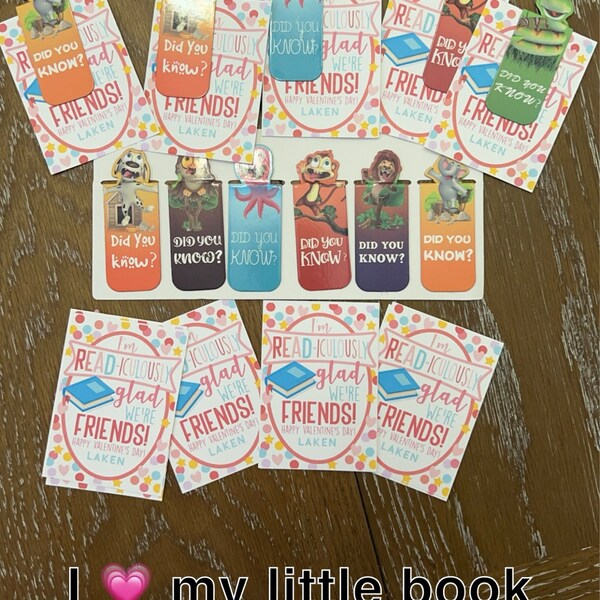 Editable Bookmark Valentine's Day Printable Tags Book Valentine ...