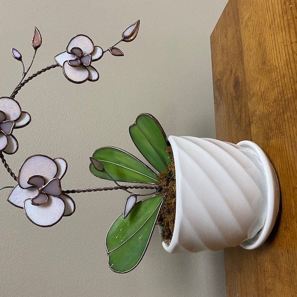 TUTORIAL • 3D Orchid Plant (full Instructions) Stained Glass Pattern ...