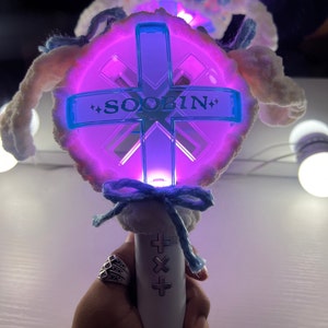 Engenebong, Pink Bunny Enhyphen Crochet Fluffy Lightstick Cover - Etsy