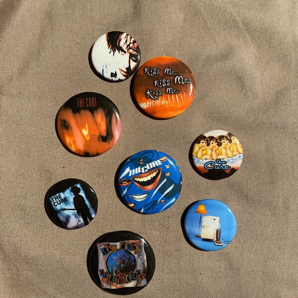 The Cure Pin-back Buttons ~ 8-pack - Etsy