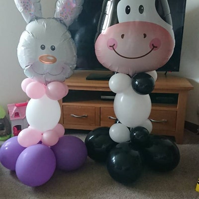 Giant Cow Balloon Sculpture DIY 4.4ft Cow Balloon Display DIY Kit Farm ...