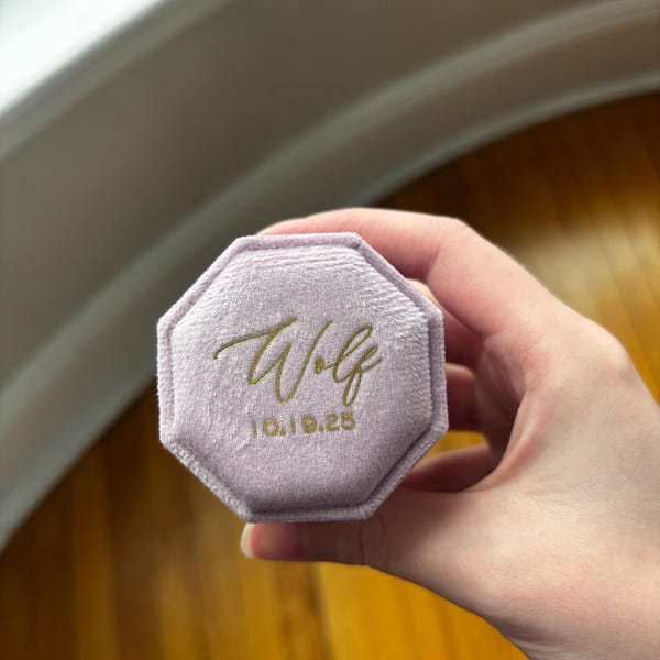 Triple Slot Velvet Ring Box, Wedding Gift, 21 Colors Engagement Ring Box, Wedding Ring Box ...