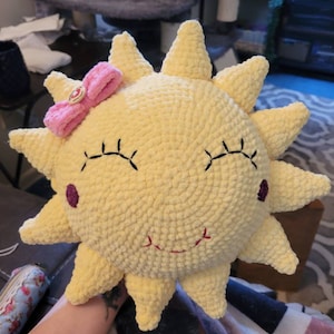 PDF Crochet Pattern for Pillow Sun, Big Sun Adapted to Beginner Level ...