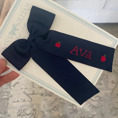 Long Tail Moon Stitch Bow - Etsy