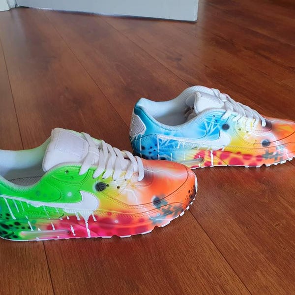 Custom Nike Air Max 90 “galaxy Drip” Unique and Handpainted Sneakers ...