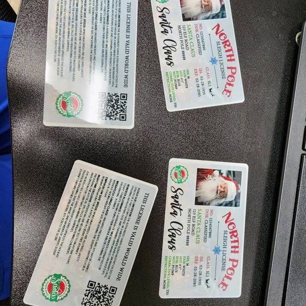 Santa License Sublimation Design - Santa Drivers License PNG File ...