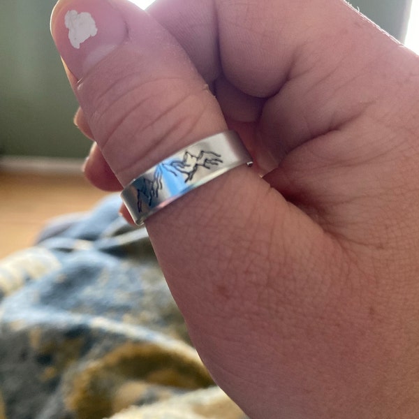 Fire Police EMS EMT Nurses Custom Hand-stamped Adjustable Ring, Custom ...