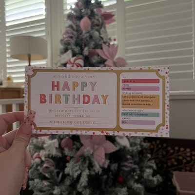 Scratch-off Birthday Golden Ticket, Surprise & Reveal Birthday Gift ...