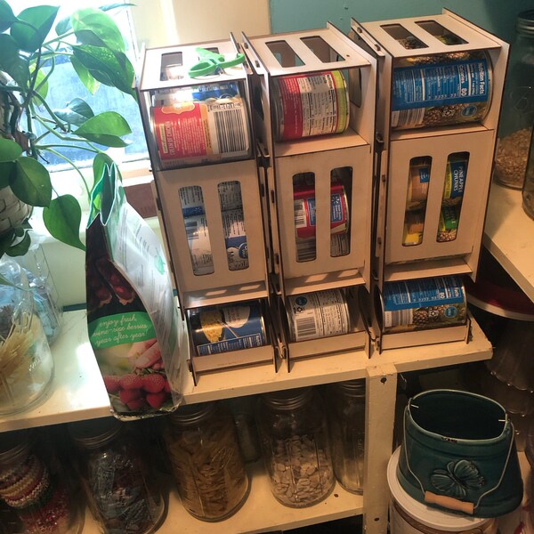 Digital EPS SVG of Rotating Can Rack for Makers and DIY. Laser Cut File ...