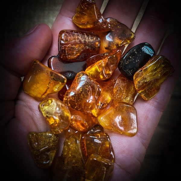 Sale 21 Pieces Polished Amber Gemstones / Natural Baltic Amber Tumbled ...