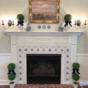 Ceramic Blue Delft Design Set of 4/ 4.25 X 4.25 - Etsy