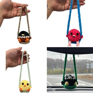 Crochet Bird Car Mirror Hanger PDF PATTERN | Penguin Duck Chick ...