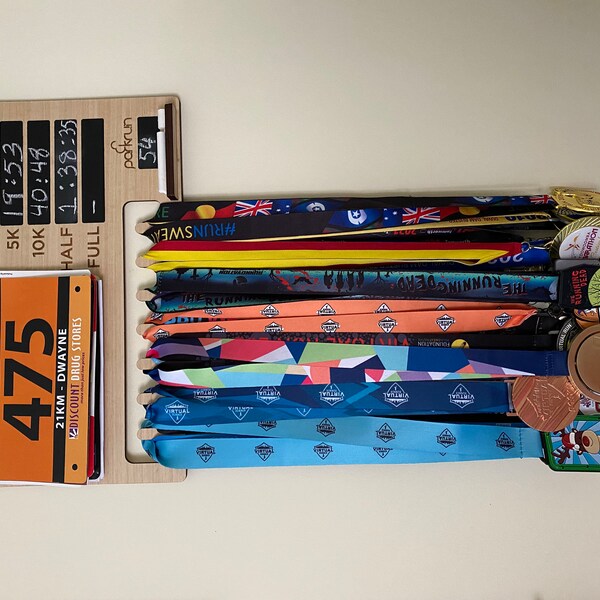 Running Medal and Personal Bests Display Board | Personal Bests ...