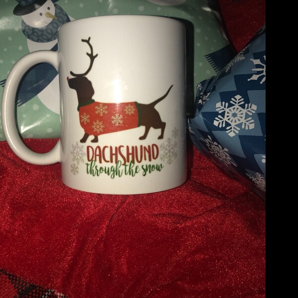Dachshund Through the Snow, SVG, Christmas SVG, Dog, Winter, Reindeer ...