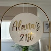 Double Layer Round Acrylic Birthday Sign | 21st | Milestone Sign ...