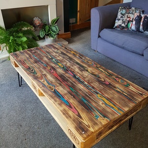 Reclaimed Retro Pallet Coffee Table 'evil Eye' in | Etsy