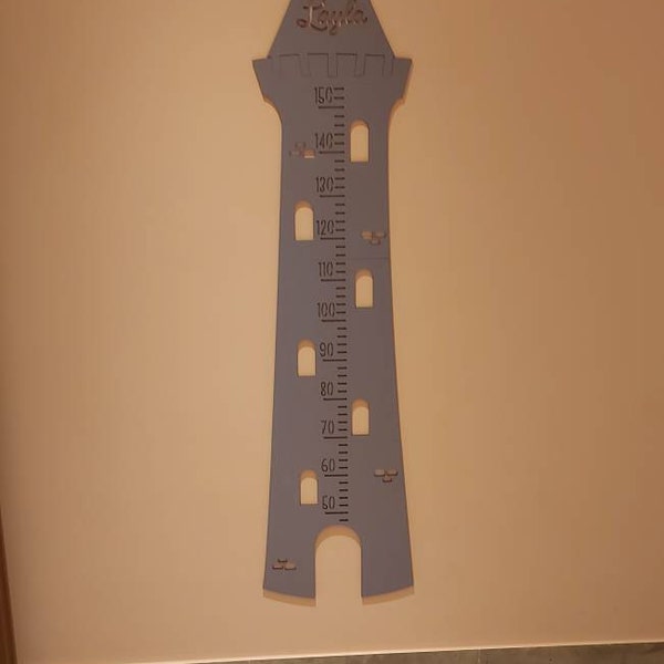 Castle Growth Chart Personalized Kids Height Ruler Wooden Wall Growth ...