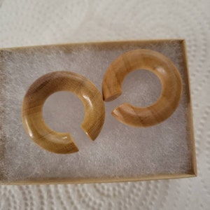 PAIR of Unique Organic Jackfruit Wood Single Flare Tunnels / | Etsy