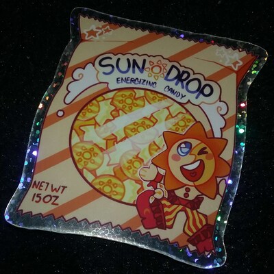 Sundrop & Moondrop Candy Stickers Candy Bags Security Breach Glitter ...
